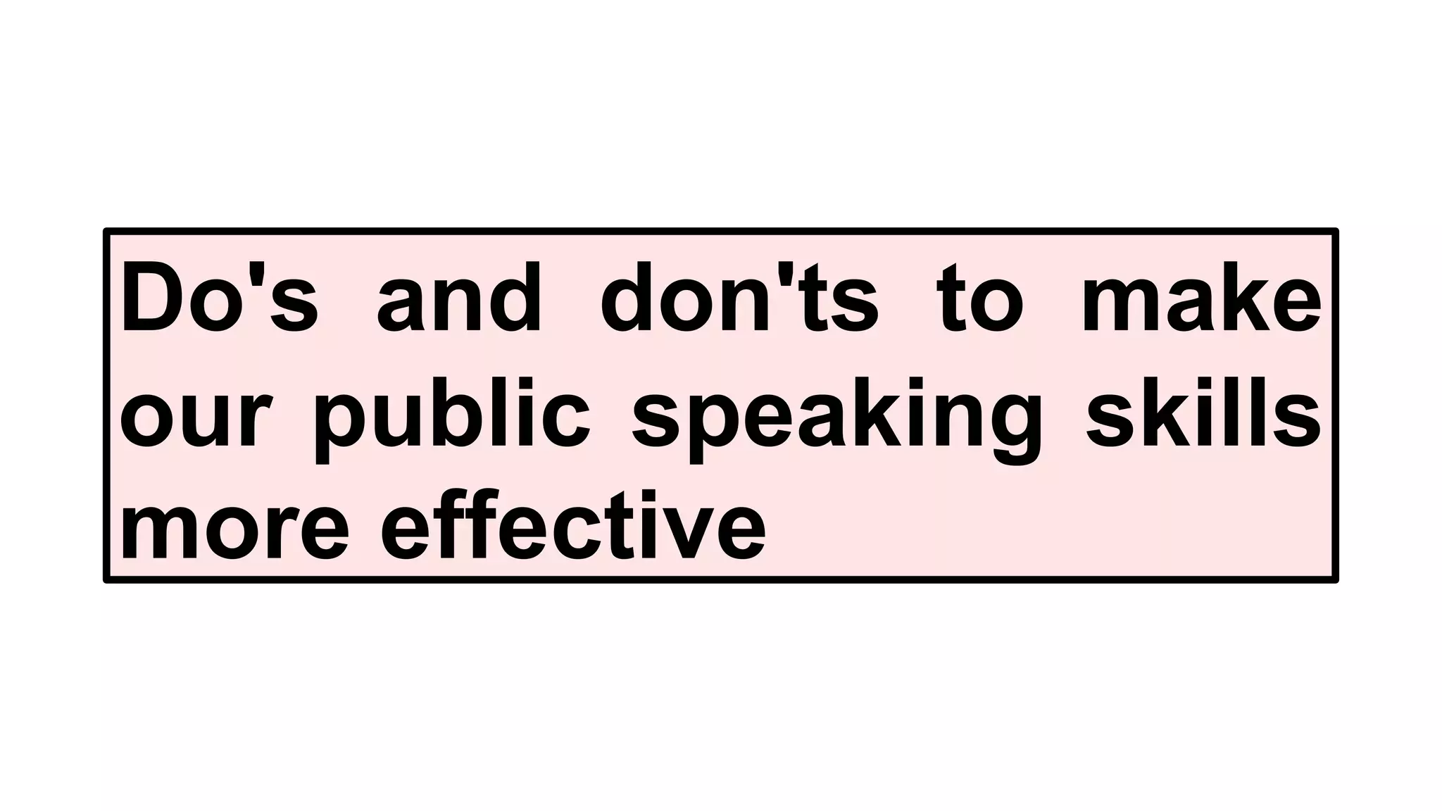 Public speaking Skills | PPT