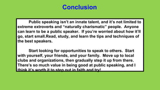 Public speaking Skills | PPTX