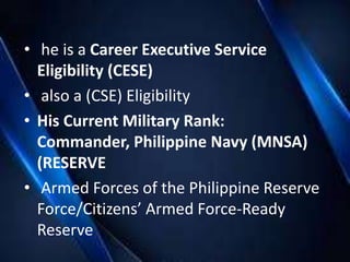 Brief Intro of Executive Director Ray R. Elevazo | PPT