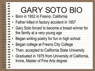 Gary Soto Author Study | PPT