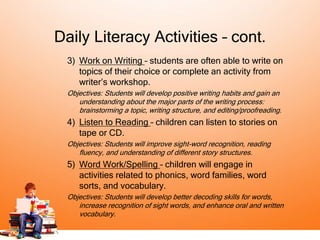 Second Grade Balancy Literacy Program with Daily 5 | PPTX