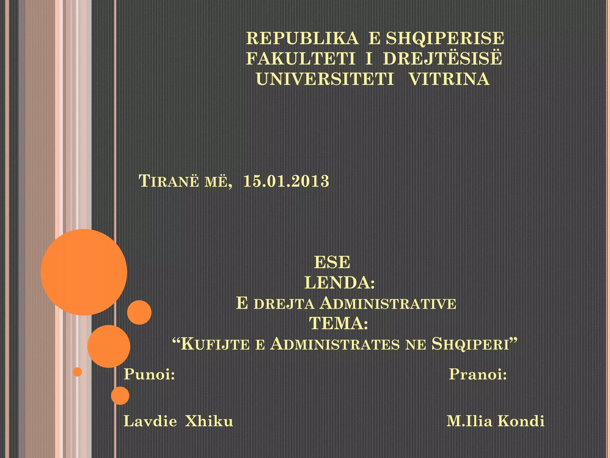 E drejta administrative | PPTX