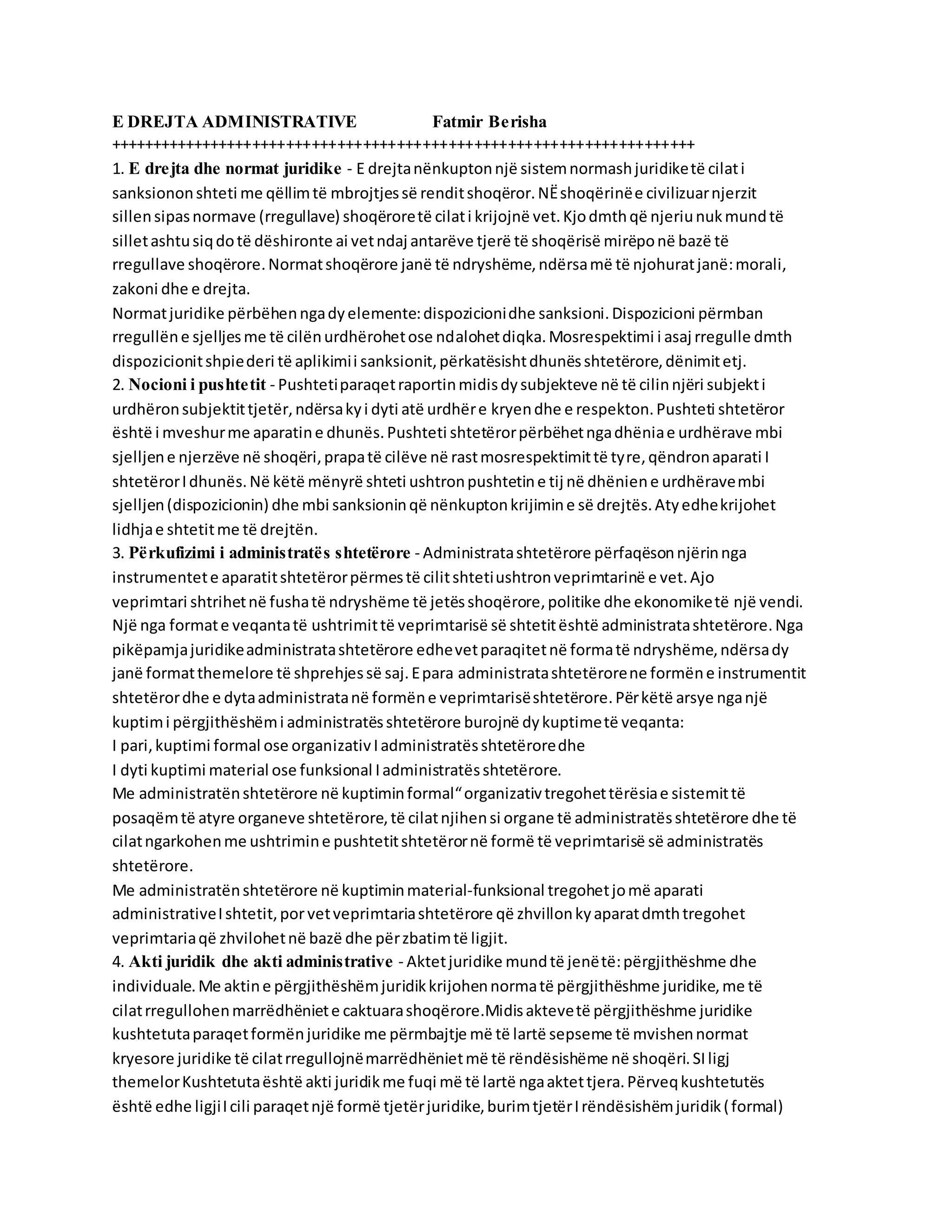 E drejta administrative fatmir berisha | DOCX