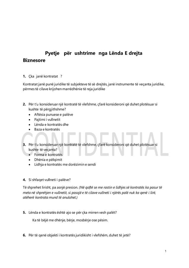 E drejta biznezsore ushtrime | DOCX