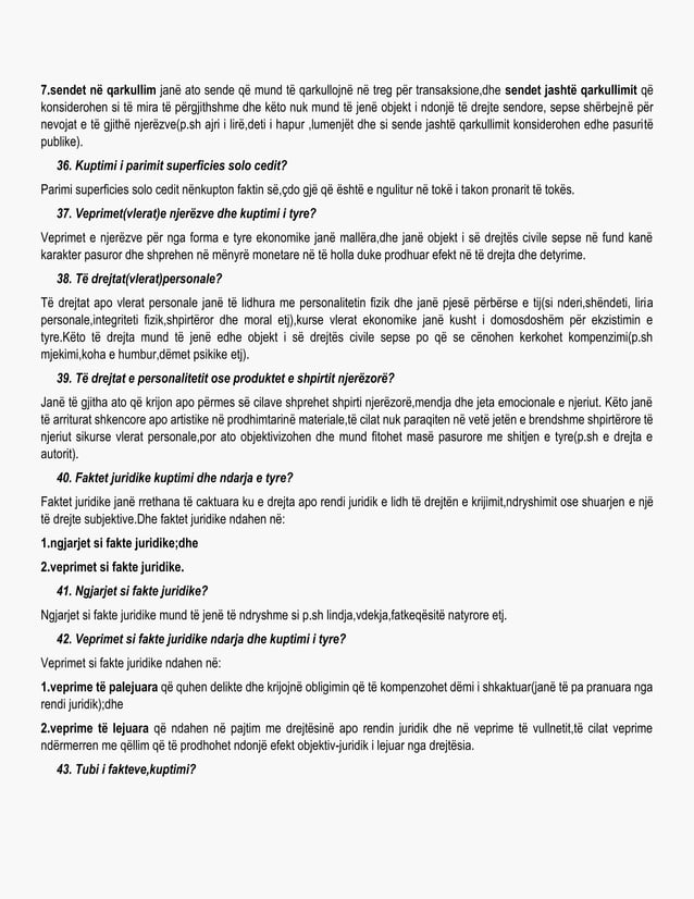 E Drejta Civile - Pyetje & Përgjigje | PDF