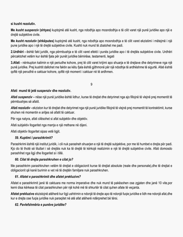 E Drejta Civile - Pyetje & Përgjigje | PDF