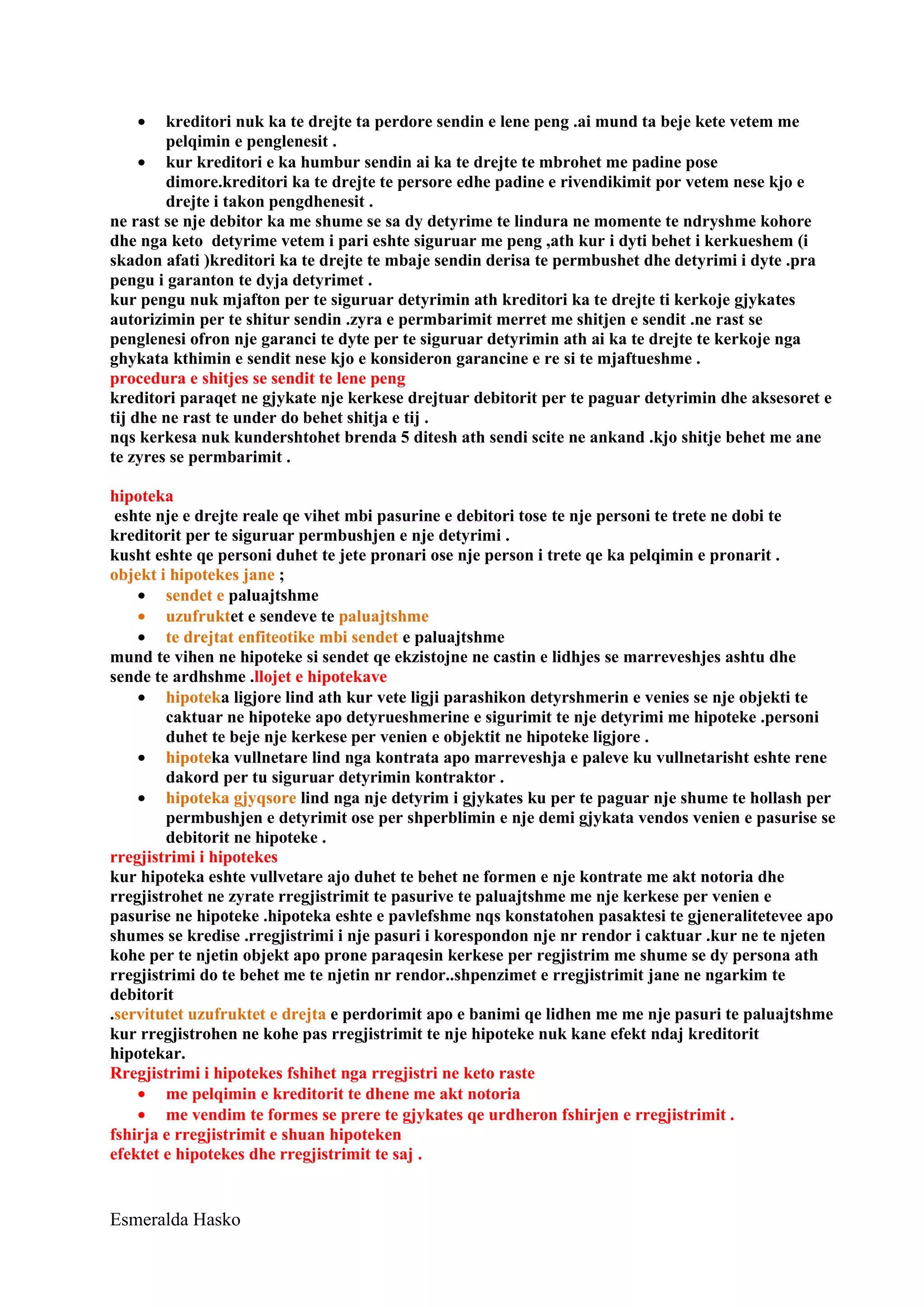 E drejta e detyrimeve & llojet e kontratave esi hasko | PDF