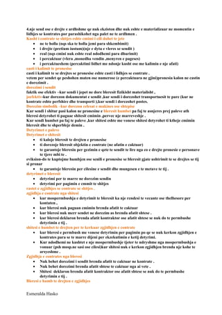 E drejta e detyrimeve & llojet e kontratave esi hasko | PDF