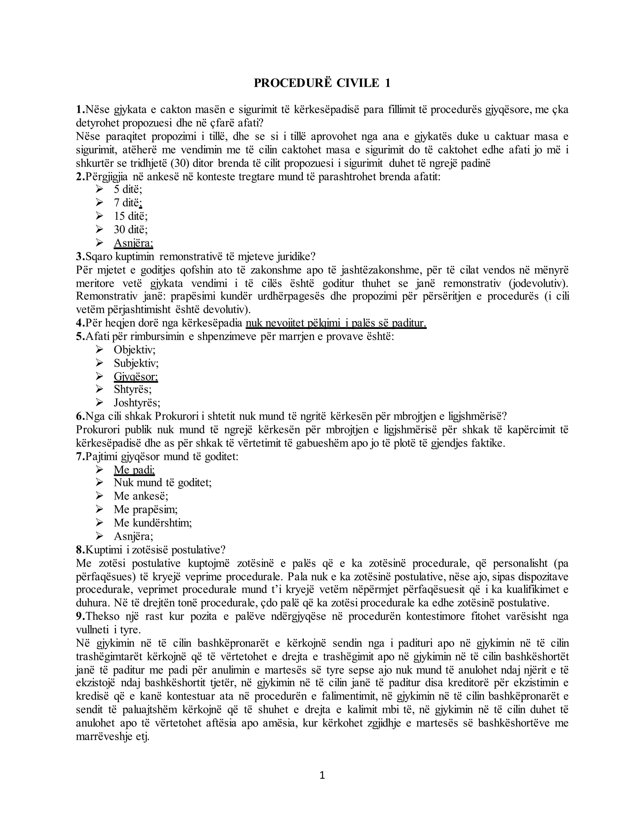 E drejta e procedures civile 1 | DOCX