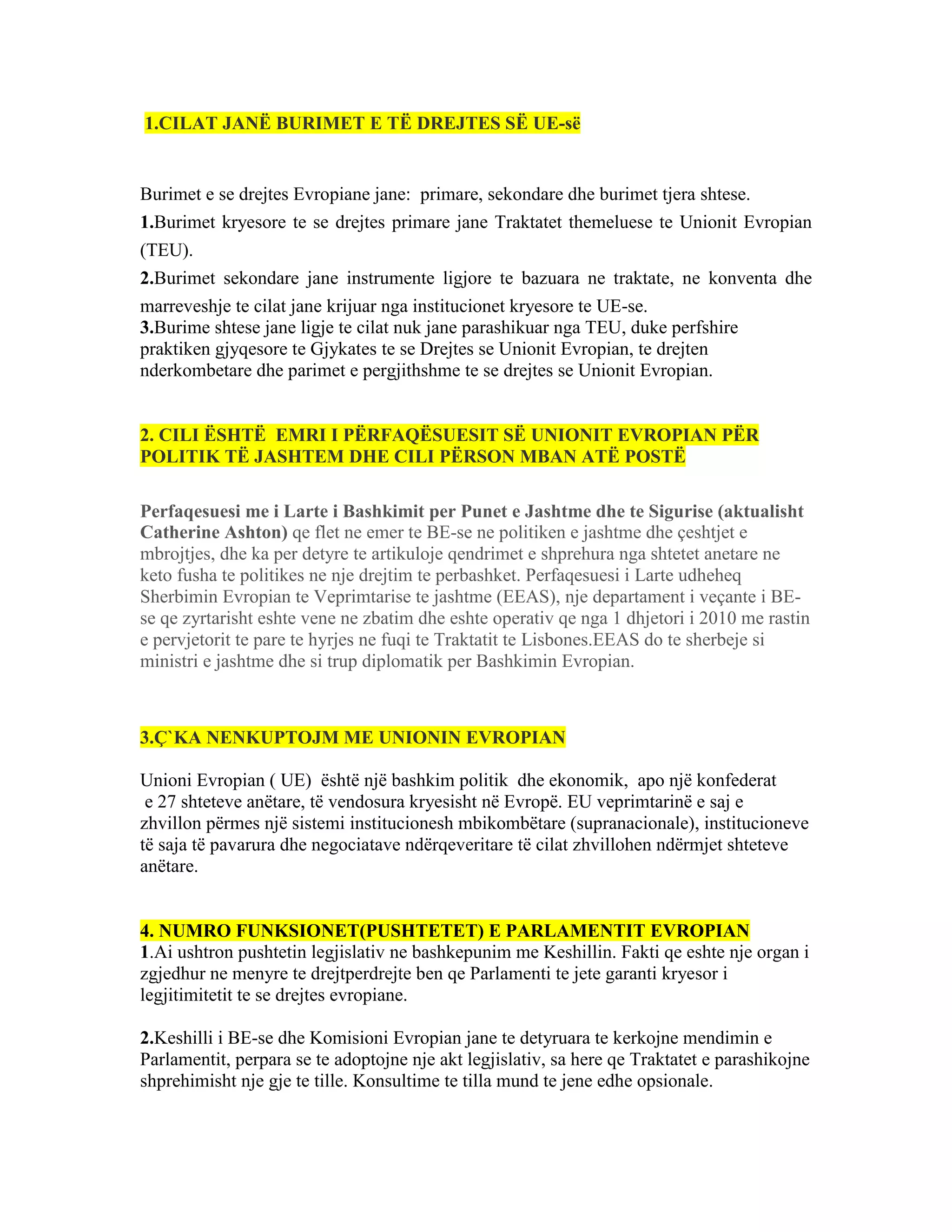 E drejta e unionit evropian | DOC