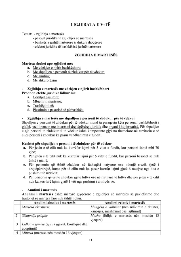 E drejta familjare (permbledhje) | PDF