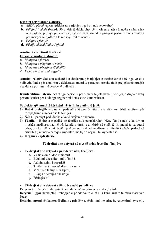 E drejta familjare (permbledhje) | PDF