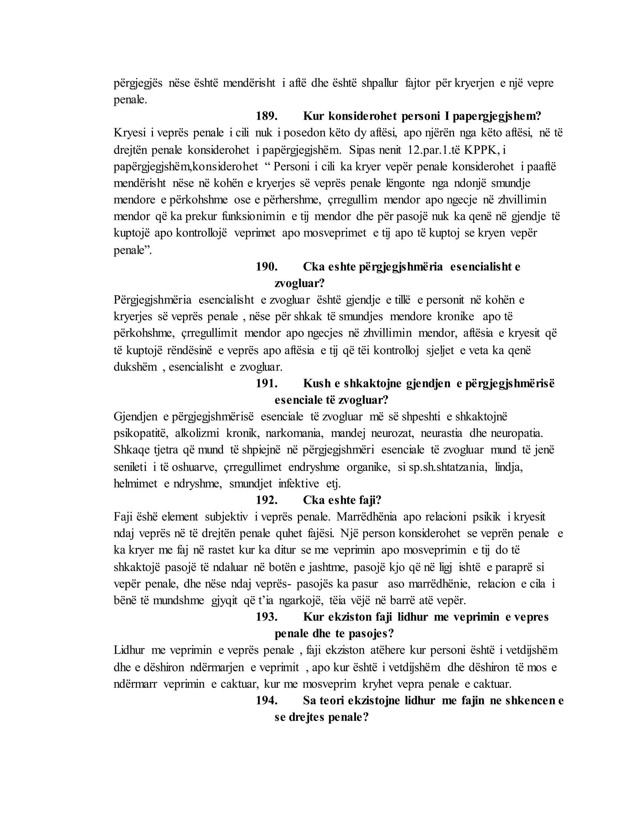 E DREJTA PENALE - 300 PYETJE DHE PERGJIGJE | DOCX