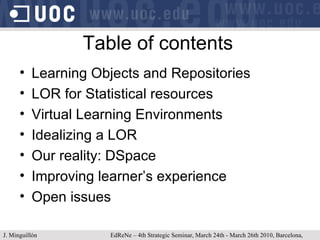 Learning Object Repositories: a learner centered perspective | PPT | Technology & Computing