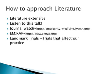 Emergency medicine research | PPTX