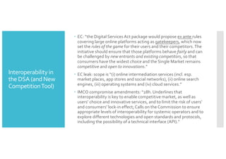 Interoperability in the Digital Services Act | PPT