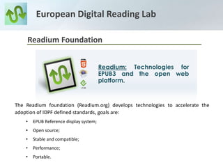 European Digital Reading Lab aka EDRLab | PPTX
