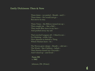 Emily Dickinson & Romanticism | PPT