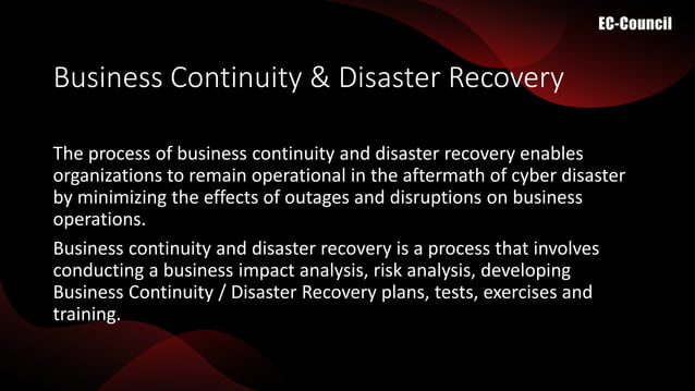 Business Continuity & Disaster Recovery | PPTX | Business | Business ...