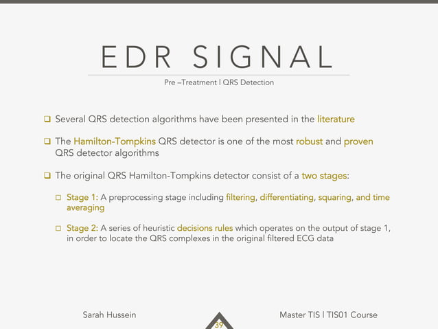 Electrocardiogramm Derived Respiratory Signal (EDR signal) | PPT