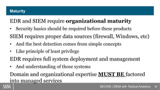 EDR vs SIEM - The fight is on | PPTX