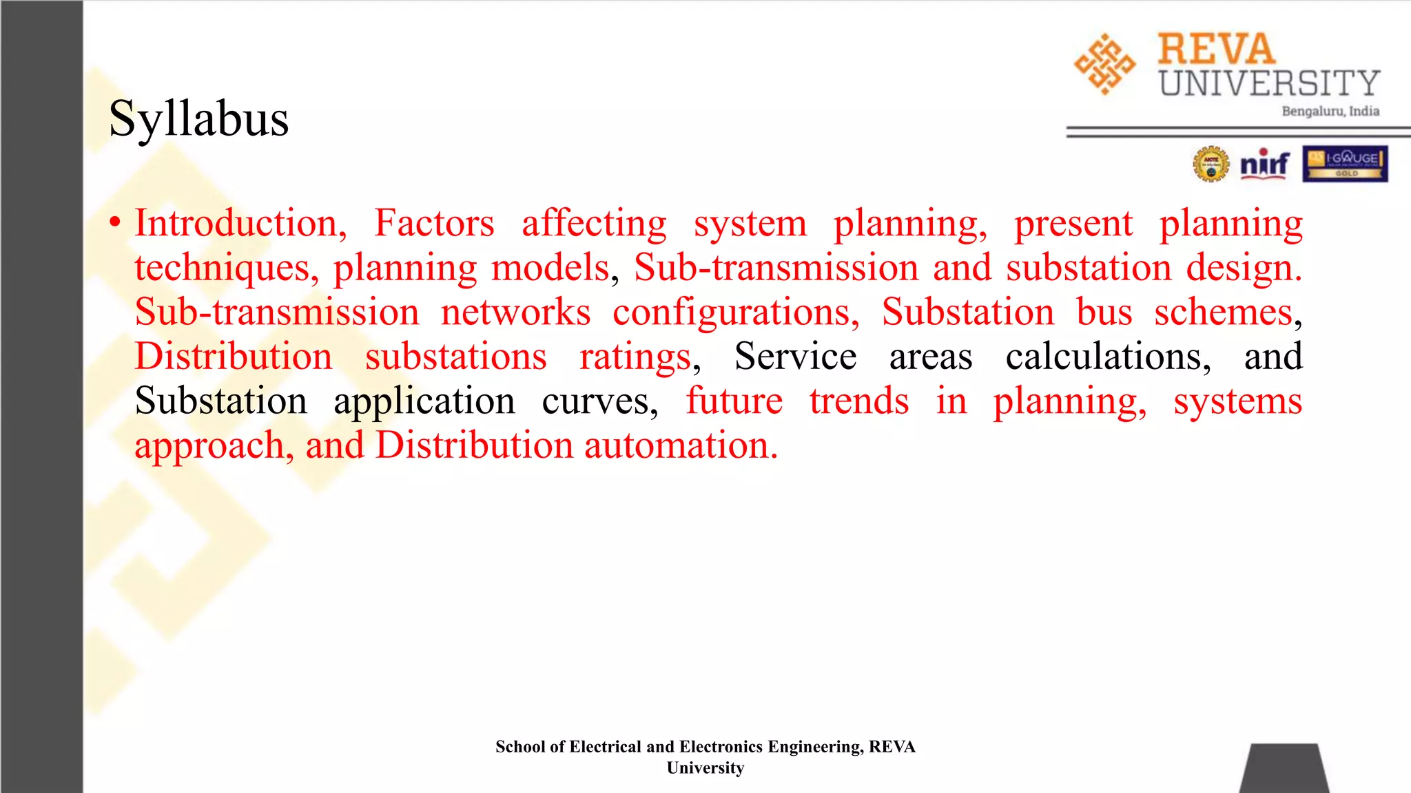Distribution System Planning and Design | PPTX