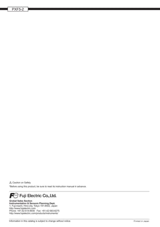 Bộ điều khiển nhiệt độ (Temperature Controller) Fuji Electric PXF5 | PDF