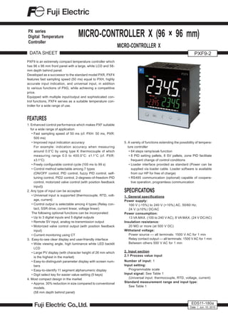 Bộ điều khiển nhiệt độ (Temperature Controller) Fuji Electric PXF9 | PDF