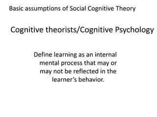 Eds 220 week 9 social cognitive theory | PPT