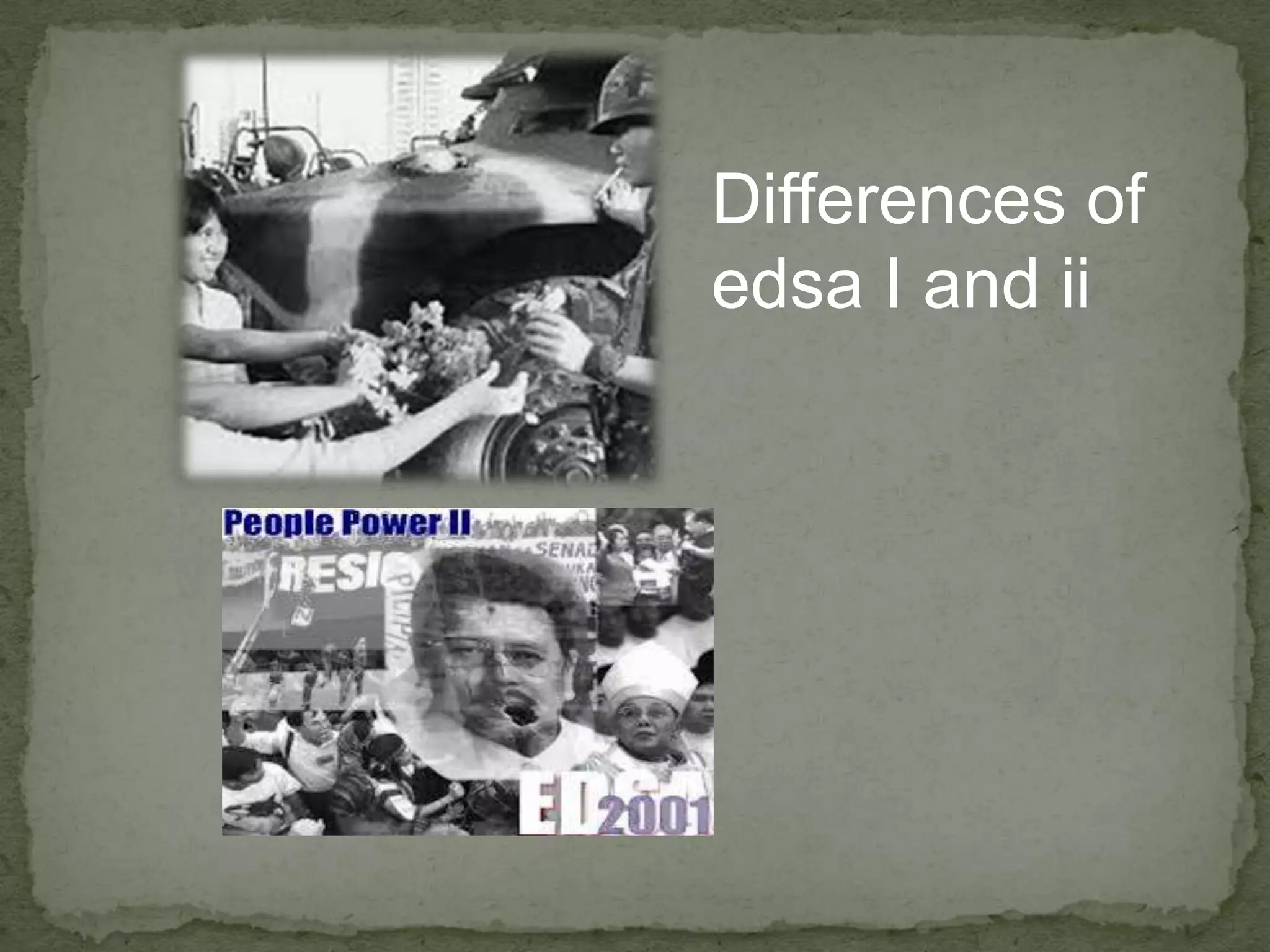 Edsa I and Edsa II | PPTX | Politics