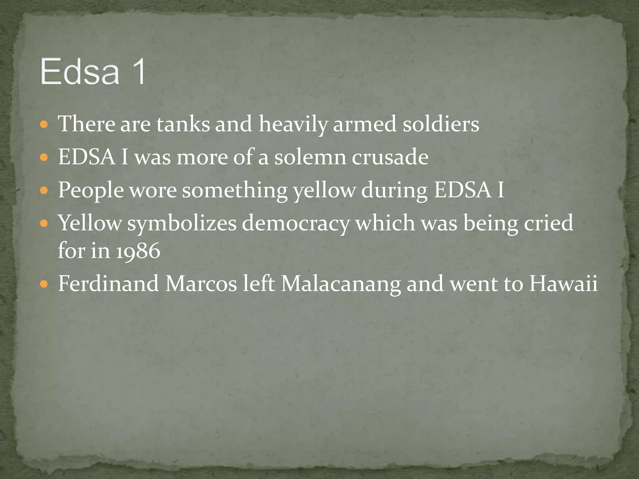 Edsa I and Edsa II | PPTX | Politics