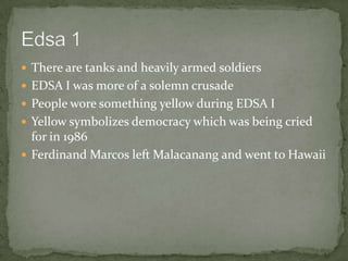 Edsa I and Edsa II | PPTX | Politics