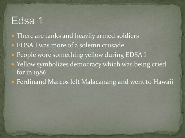 Edsa I and Edsa II | PPTX | Politics