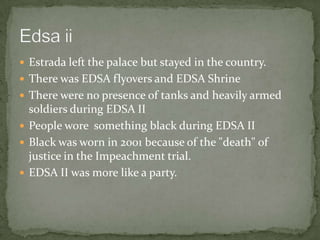 Edsa I and Edsa II | PPTX | Politics
