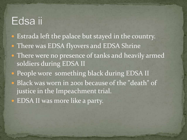 Edsa I and Edsa II | PPTX | Politics