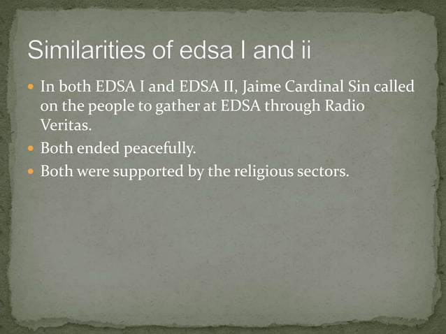 Edsa I and Edsa II | PPTX | Politics