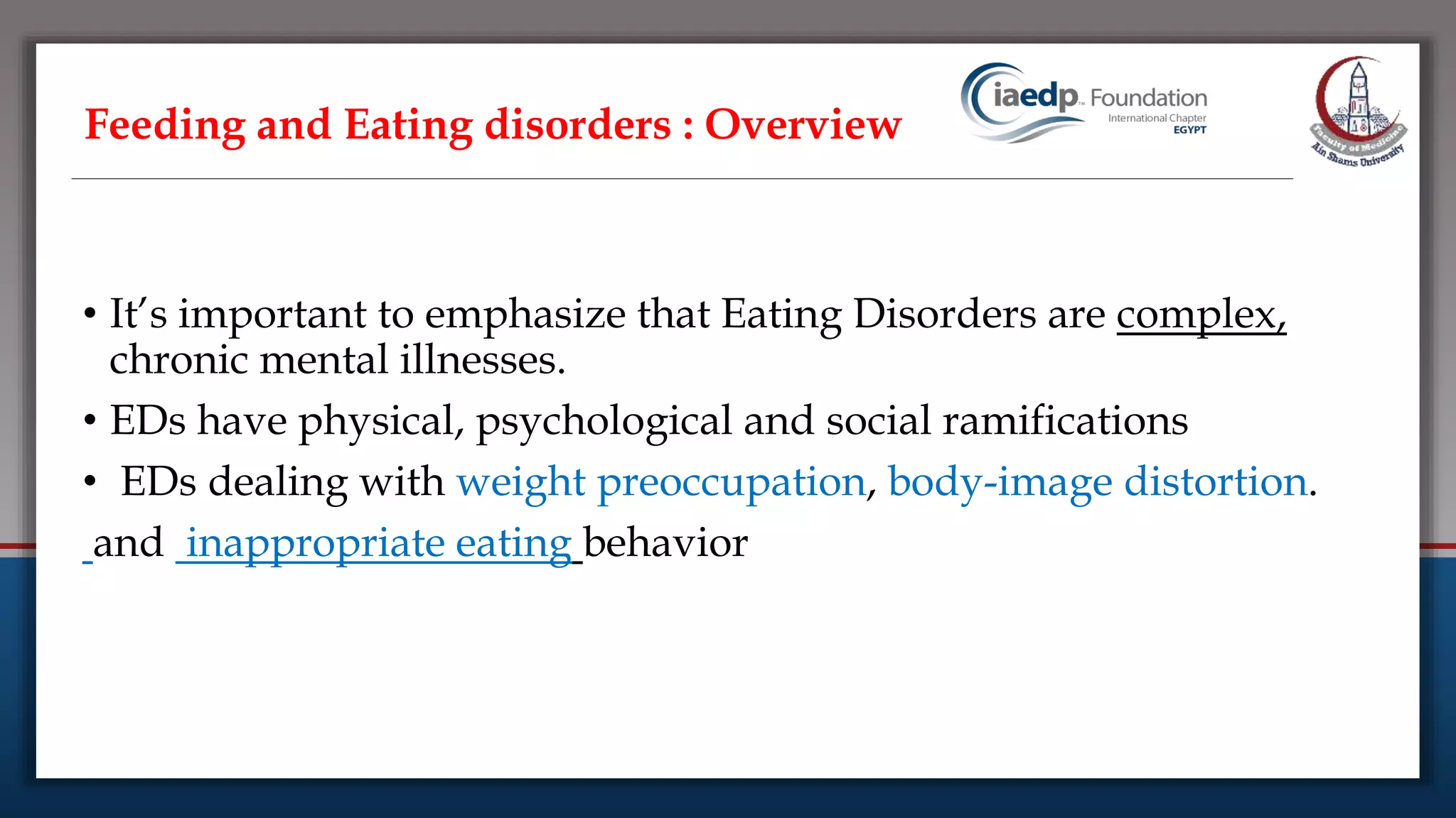 EDs and Disordered Eating disorders | PPTX