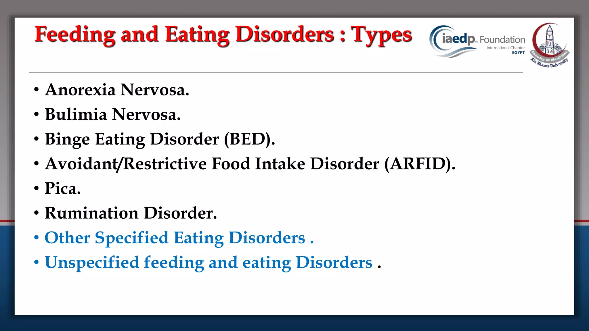 EDs and Disordered Eating disorders | PPT