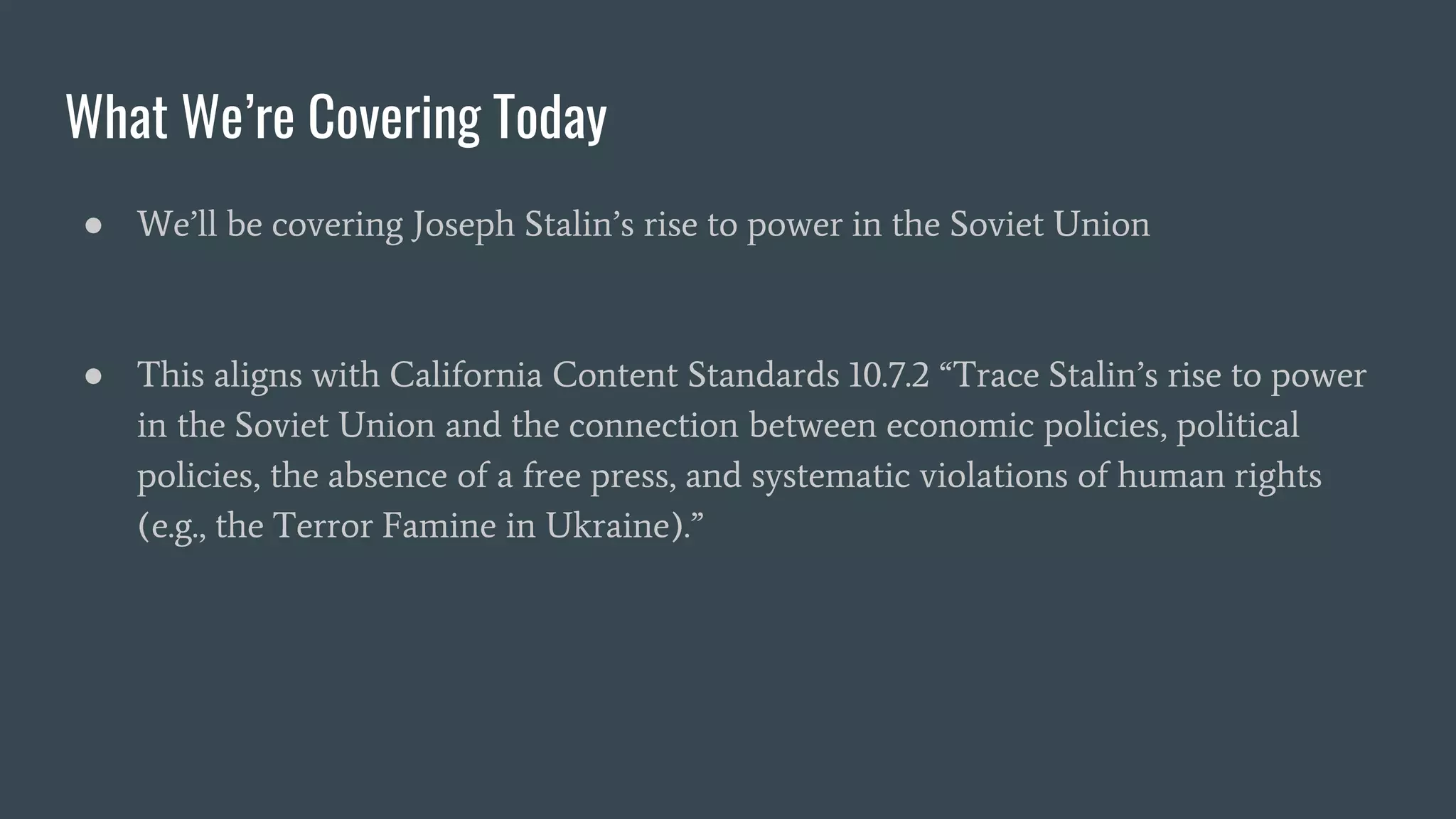 EDSC 304 - Digital Lecture - Stalin's Rise to Power | PPTX