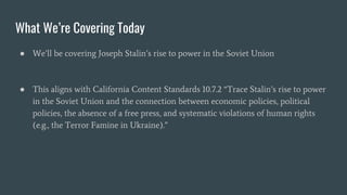 EDSC 304 - Digital Lecture - Stalin's Rise to Power | PPTX