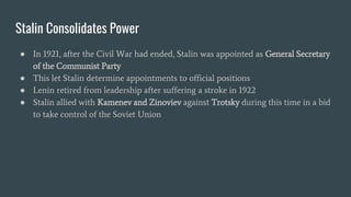 EDSC 304 - Digital Lecture - Stalin's Rise to Power | PPTX