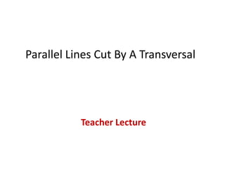Teacher Lecture | PPTX