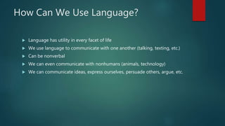 The Power of Language | PPTX