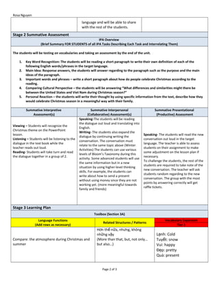 Edsc 542 f unit plan template (1) | DOC | Educational Assessment ...