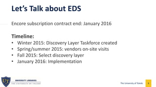 EBSCO Discovery Service @ University of Toledo - Rigda | PPT