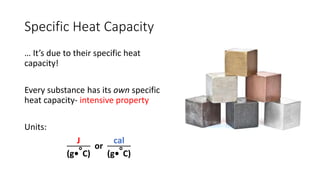 Specific Heat Capacity Lesson | PPT