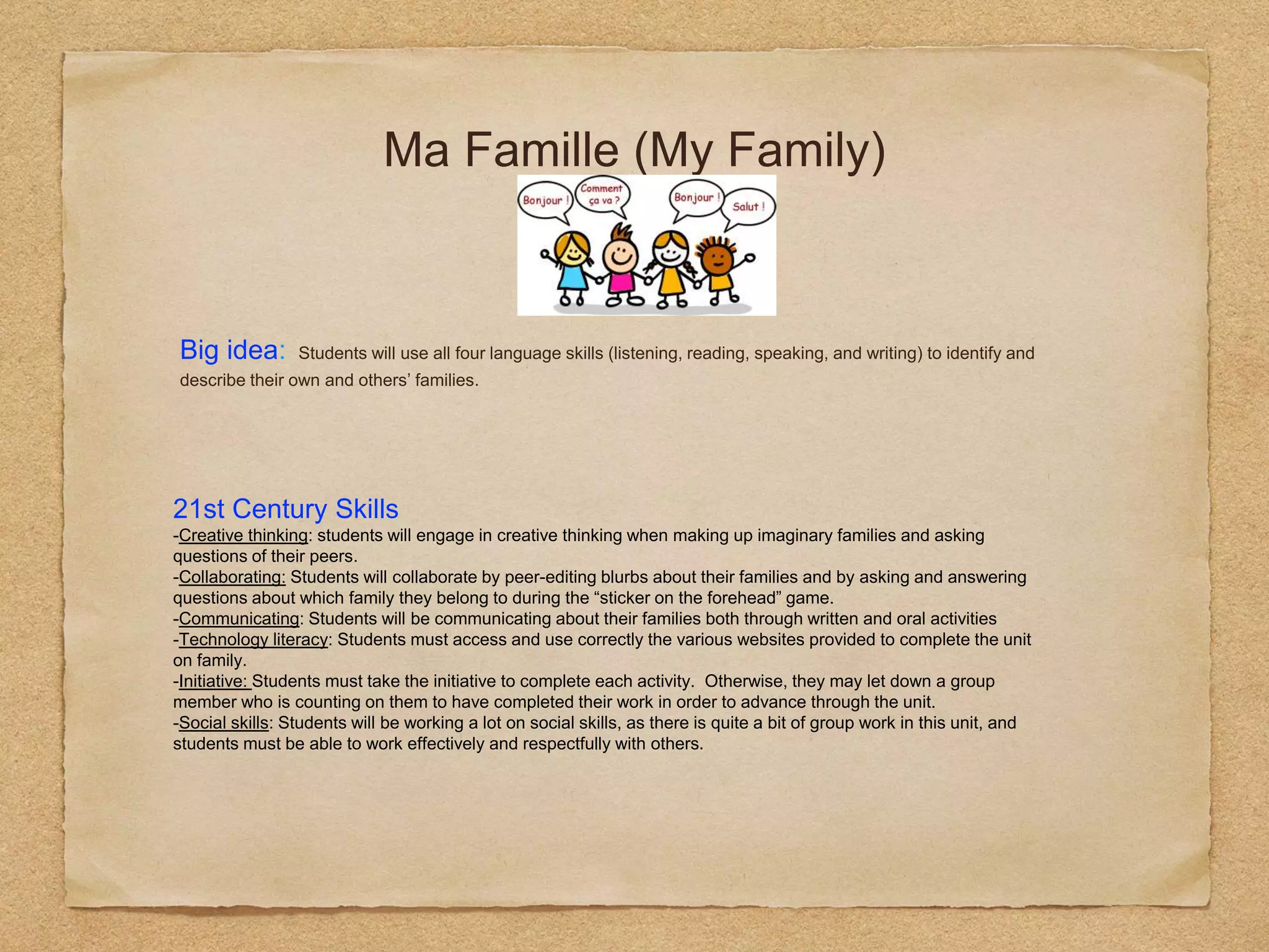 Edsc ma famille ppt | PPTX