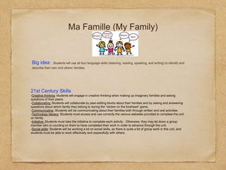 Edsc ma famille ppt | PPTX