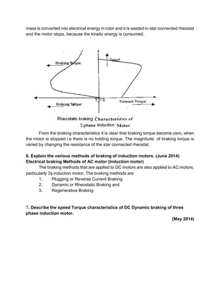 Electric Drives and Static Control notes | PDF