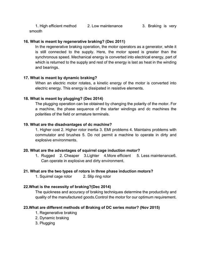 Electric Drives and Static Control notes | PDF